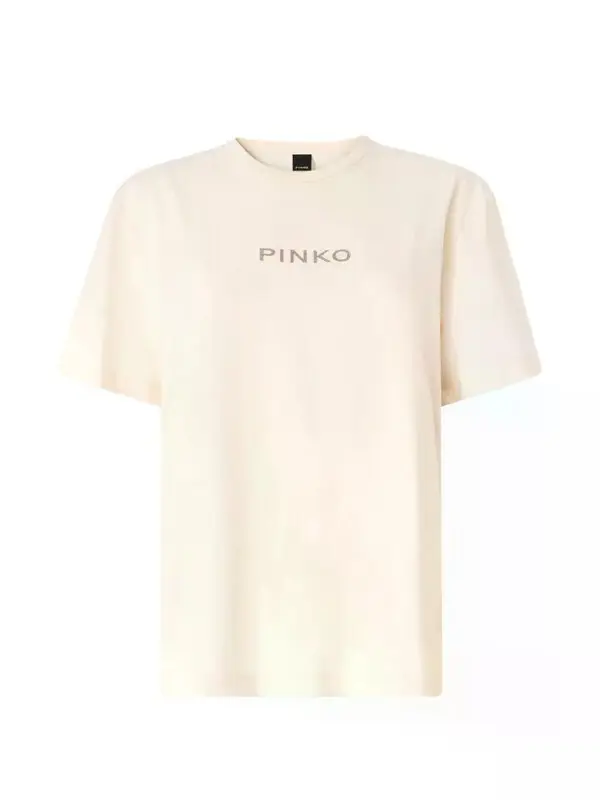 Pinko Logo-print Rhinestone-embellished T-shirt
