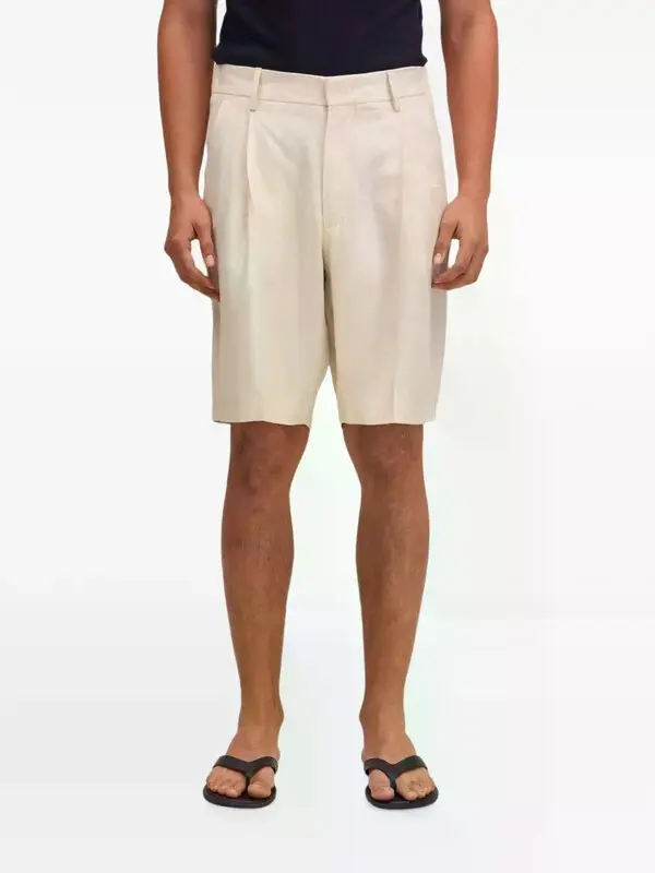 Nn07 Kay Panama Weave Shorts - Neutrals