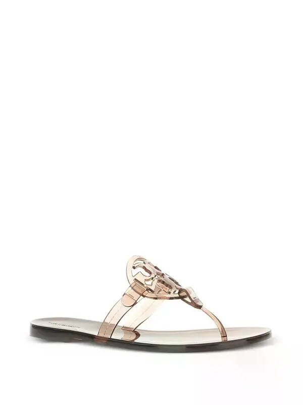 Tory Burch Miller Flat Sandals With Thong Strap - Brown