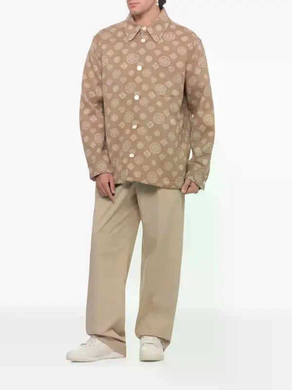 Casablanca Monogram Wool Shirt Jacket