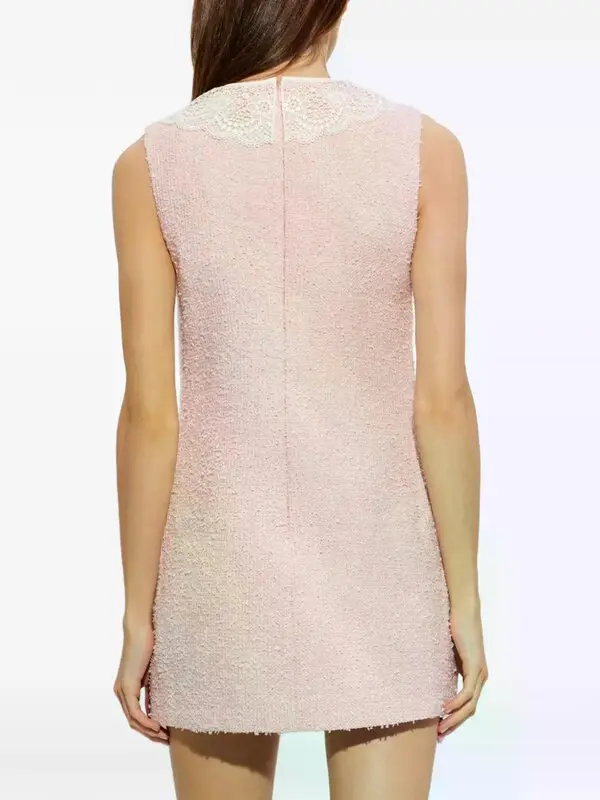 SELF-PORTRAIT Sequin-embellished Lace-collar Mini Dress