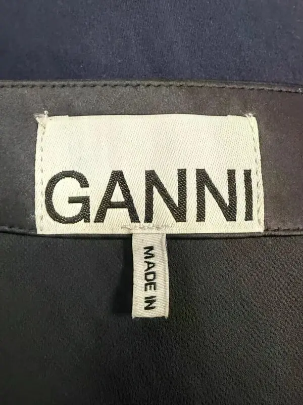 GANNI Halterneck Button-up Blouse