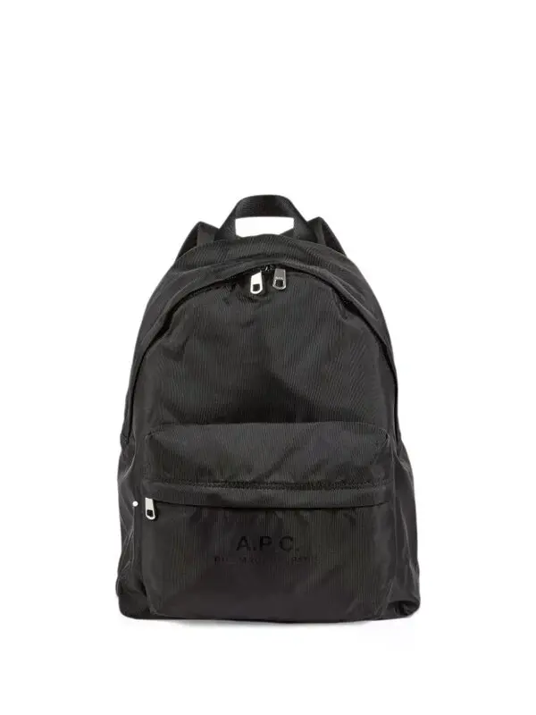 A.p.c. Logo Print Zip-around Backpack - Onyx