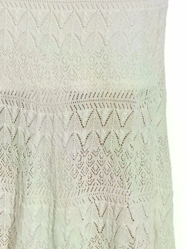 SELF-PORTRAIT Crochet-knit Scalloped-edge Maxi Skirt