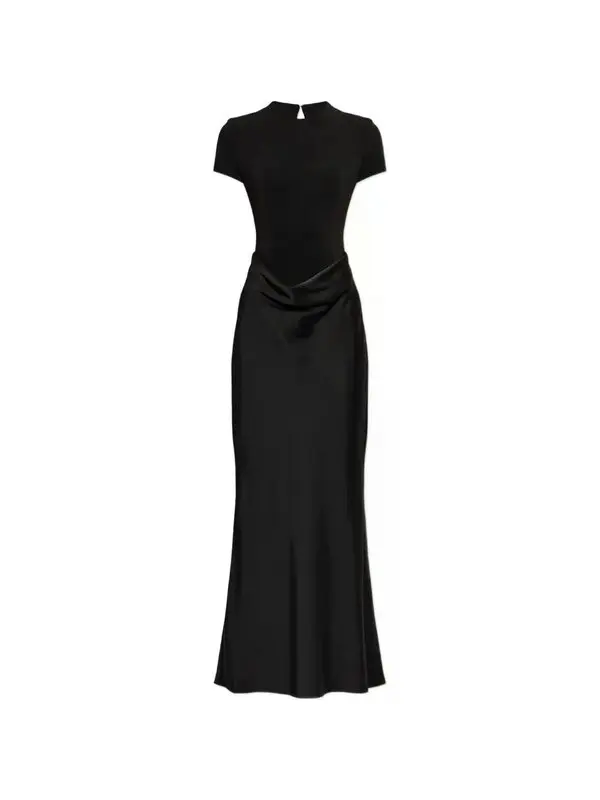 ROTATE BY BIRGER CHRISTENSEN Draped Panelled Maxi Dress