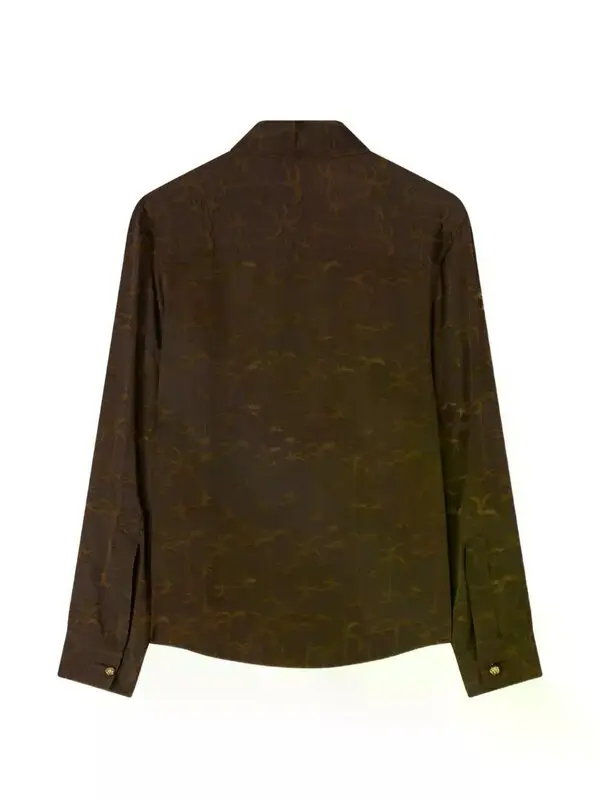 RETORI Palm-jacquard Long-sleeve Shirt