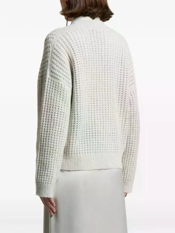 Peserico Waffle Knit V-neck Sweater