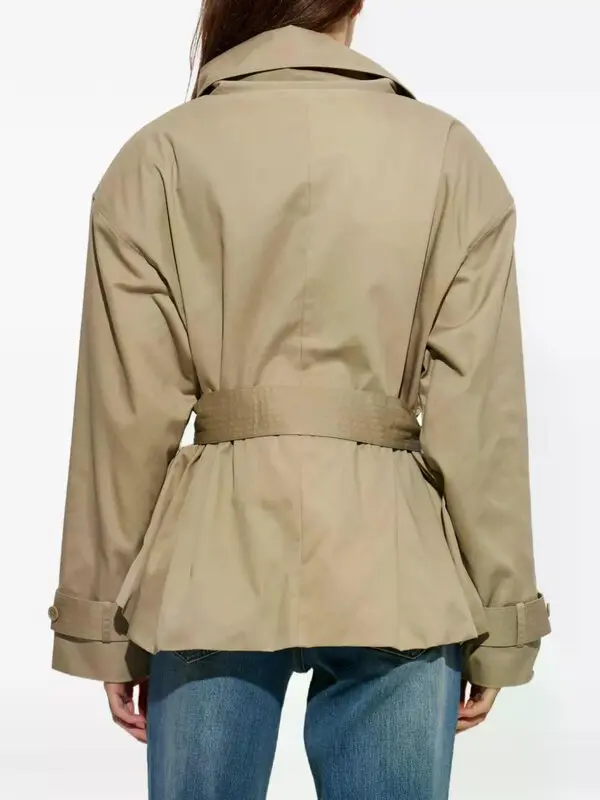 ROTATE BY BIRGER CHRISTENSEN Double-breasted Belted Short Trench Coat
