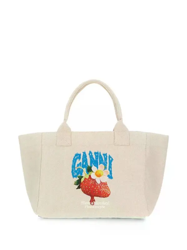GANNI Cotton Tote Bag