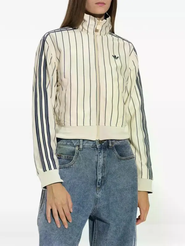 Adidas Reversible Pinstriped Bomber Jacket
