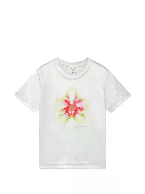 Casablanca Glitch Orchid T-shirt - Silver