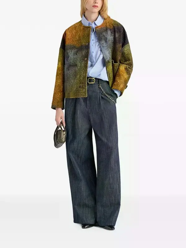 Momoni Pleated Wide-leg Jeans