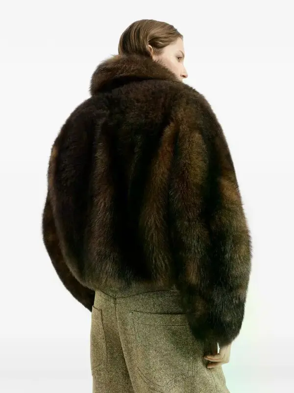 Brunello Cucinelli Soft Shearling Jacket With Zipper Pull