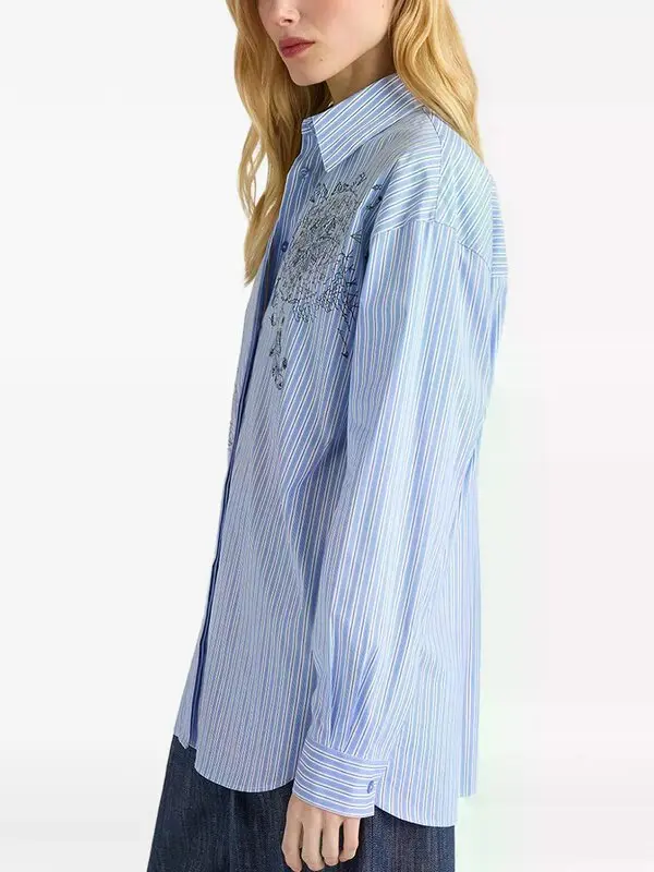 Momoni Jokla Embroidered Striped Shirt