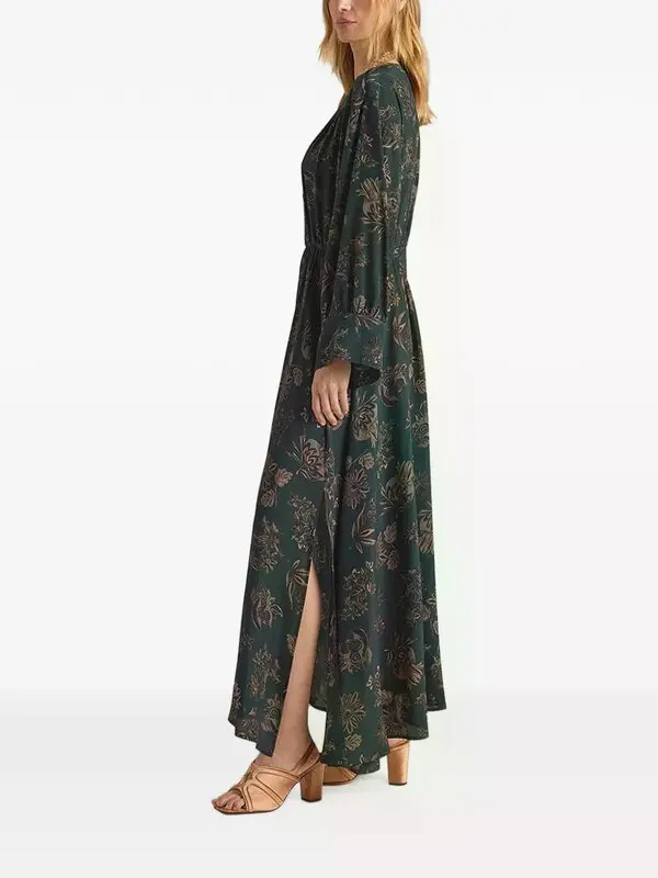 Momoni Edda Printed Long-sleeved Maxi Dress