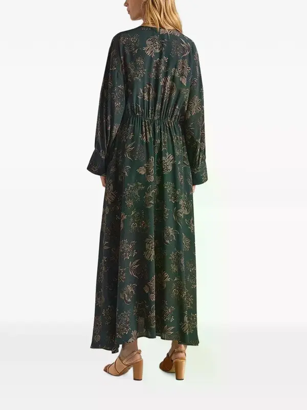 Momoni Edda Printed Long-sleeved Maxi Dress