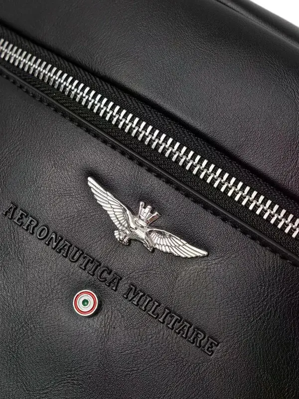 AERONAUTICA MILITARE Logo Plaque Zip Belt Bag