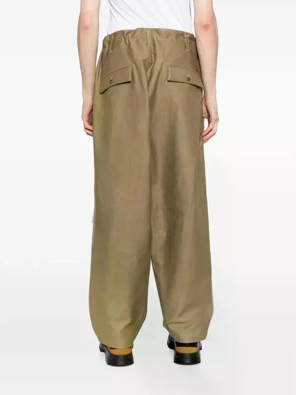 Yohji Yamamoto Side-tape Pleated Trousers
