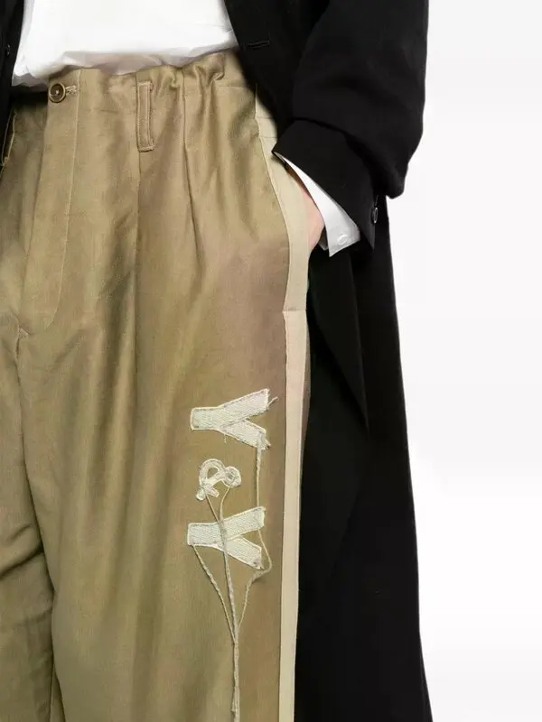 Yohji Yamamoto Side-tape Pleated Trousers