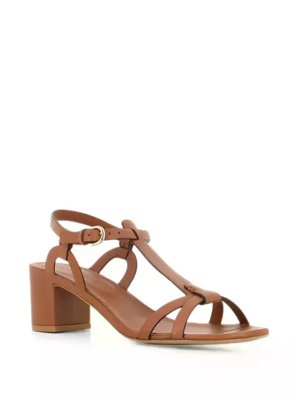 DEL CARLO Betty T-bar Block-heel Sandals
