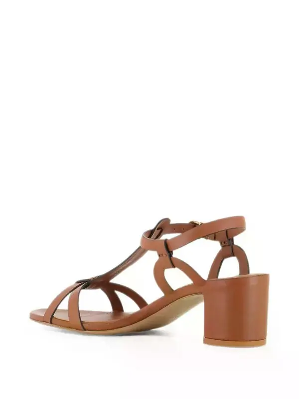 DEL CARLO Betty T-bar Block-heel Sandals