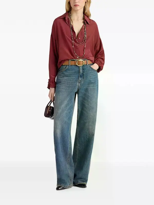 Momoni Gosa Ruffled Silk Shirt