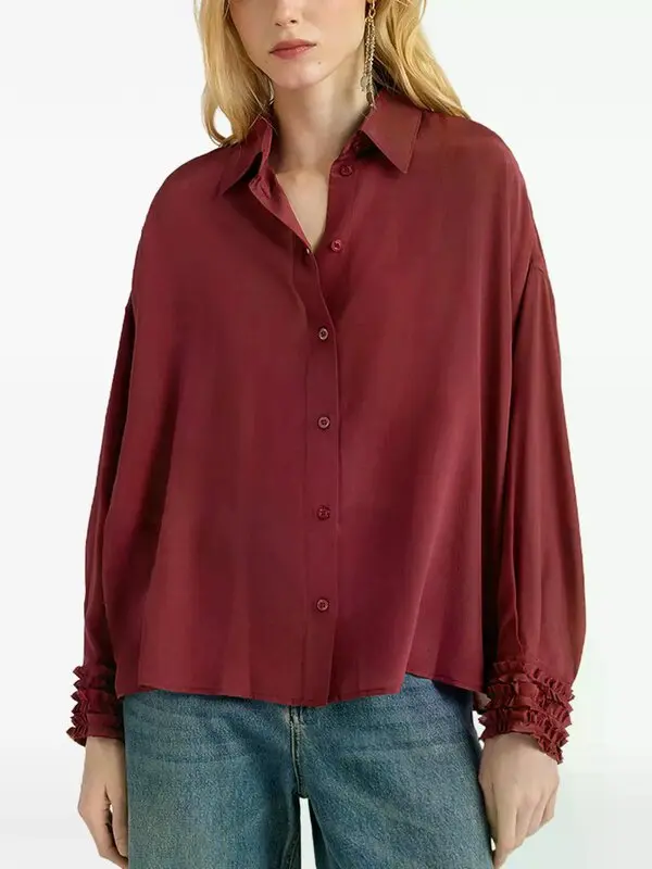 Momoni Gosa Ruffled Silk Shirt