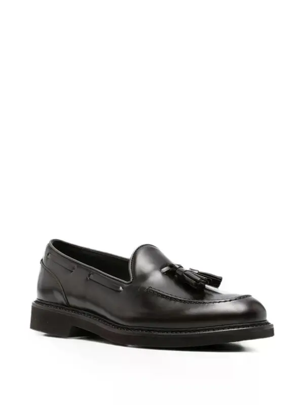 Canali Tassel-detail Leather Boat Shoes
