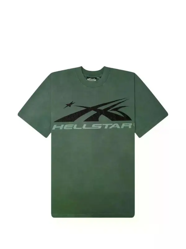 HELLSTAR Rhinestone-embellished Logo-print T-shirt