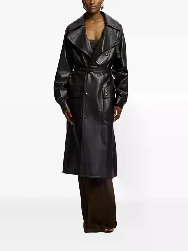 Ralph Lauren Bailey Double-breasted Leather Coat