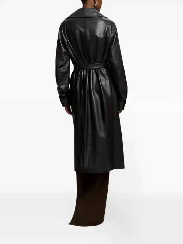 Ralph Lauren Bailey Double-breasted Leather Coat