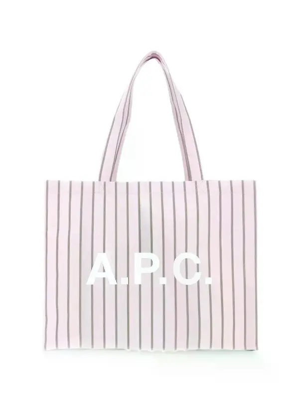 A.p.c. Diane Logo-print Striped Tote Bag