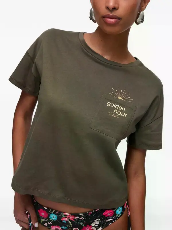 Liu Jo Logo Print Chest Pocket T-shirt