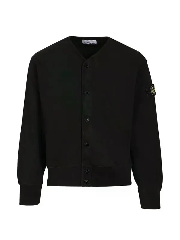 Stone Island Logo-patch Button-up Sweater