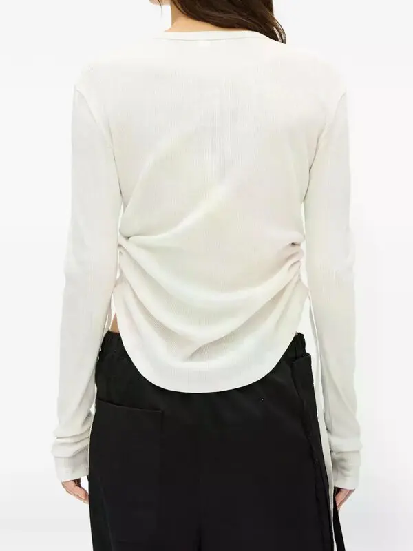 ANN DEMEULEMEESTER Dot Wrinkled Long-sleeve T-shirt