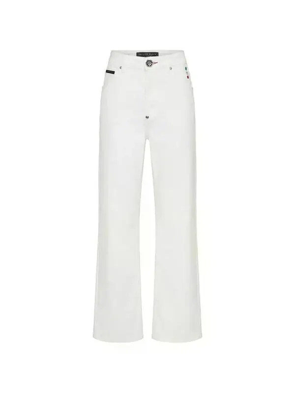 Philipp Plein Straight-fit Denim Jeans - White
