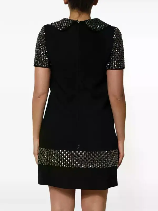 Dolce & Gabbana Crystal-embellished Collared Mini Dress