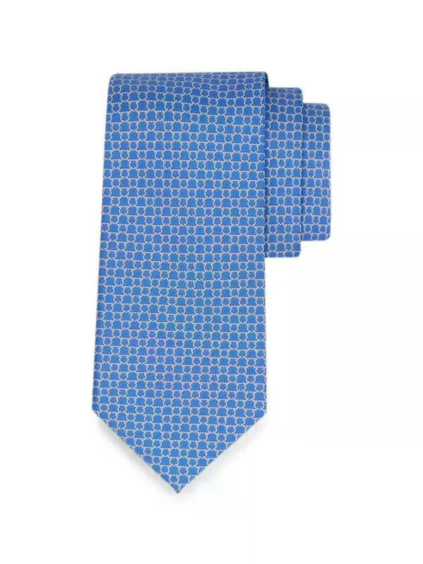FERRAGAMO Link Print Silk Tie