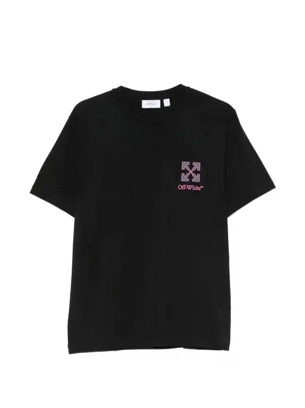 Off-White Arrows Logo-print Cotton T-shirt - Black