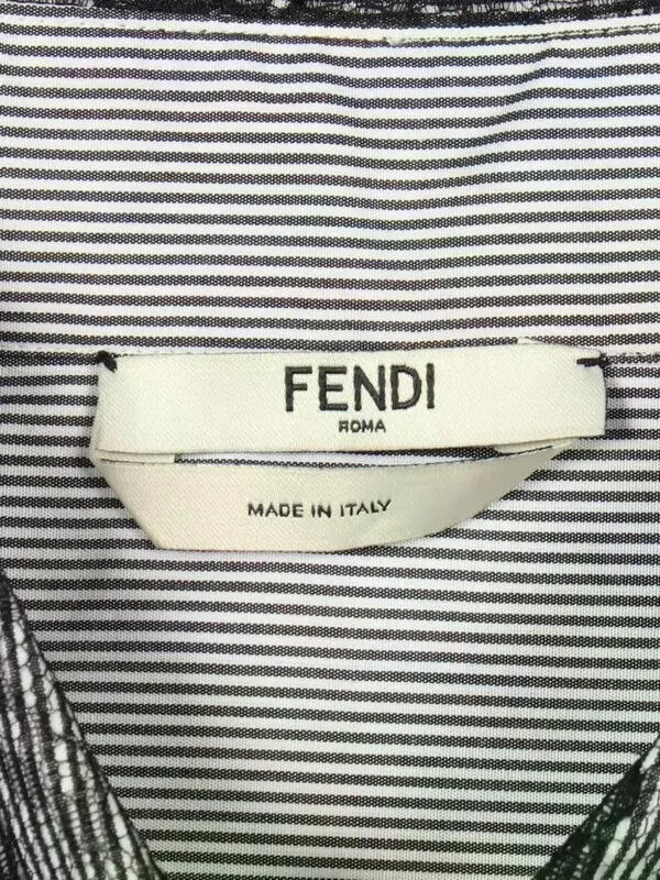 Fendi 2010s Lace-collar Voluminous-sleeve Blouse