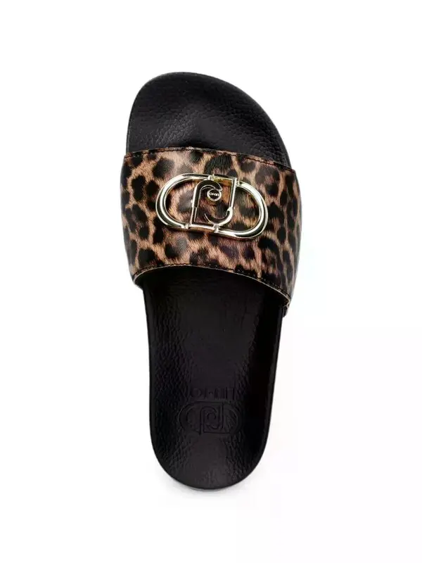 Liu Jo Leopard-print Logo-plaque Slides