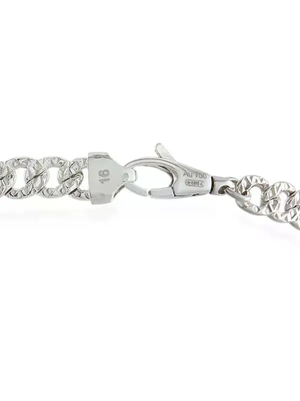 Gucci 18k White Gold Diamond And Aquamarine Lion-head Bracelet