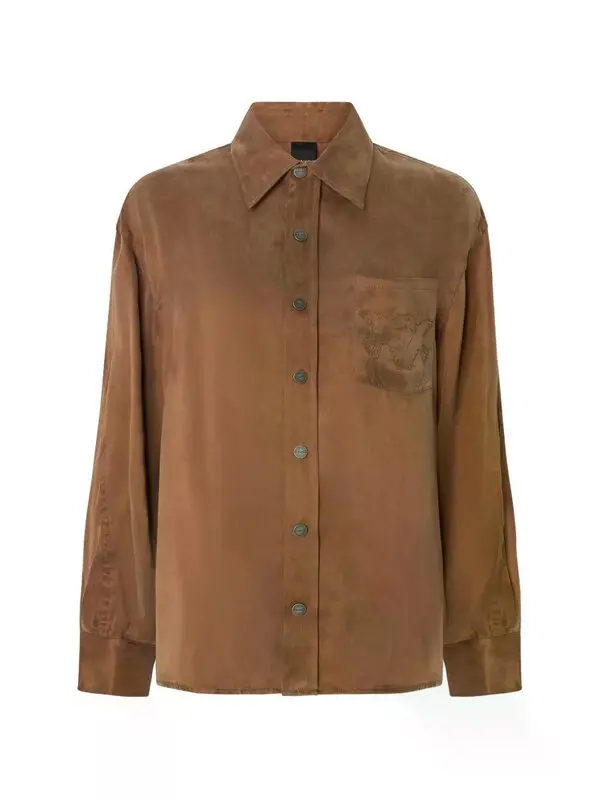 Pinko Logo-embroidered Button-up Shirt