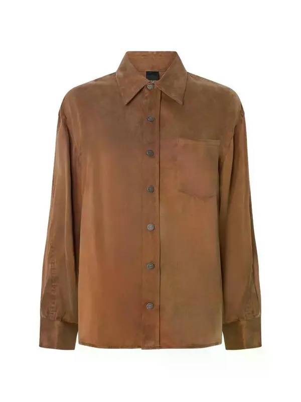 Pinko Logo Embroidered Button-up Shirt