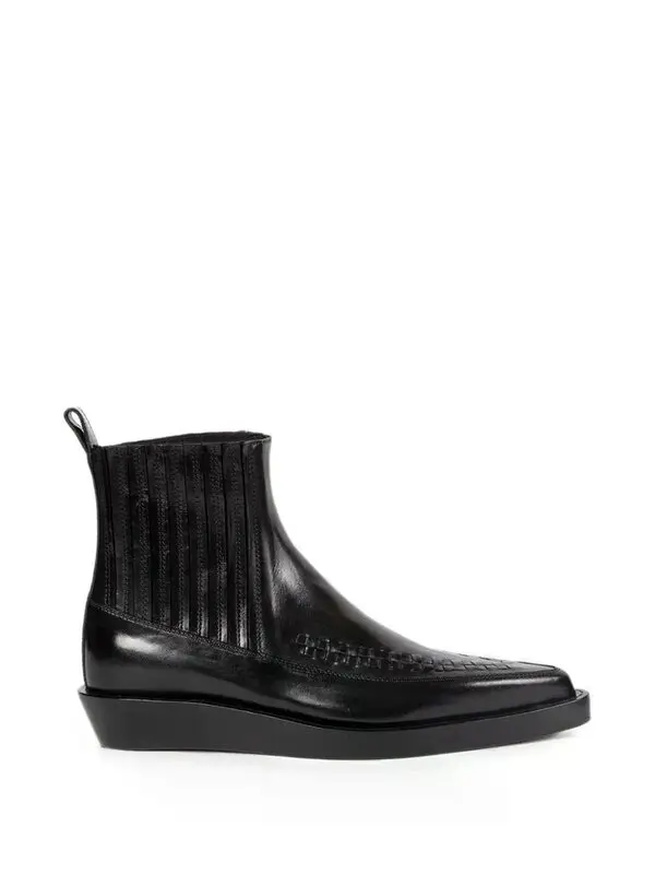 ANN DEMEULEMEESTER Woven Detail Chelsea Boots