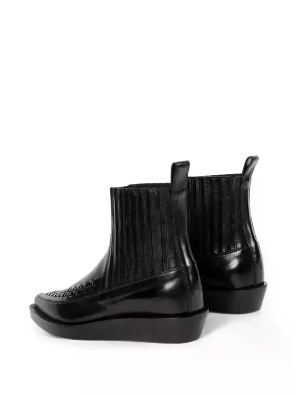 ANN DEMEULEMEESTER Woven Detail Chelsea Boots