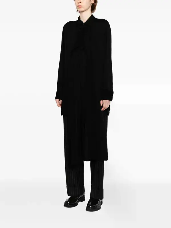 Yohji Yamamoto Pintuck-detail Draped Shirt