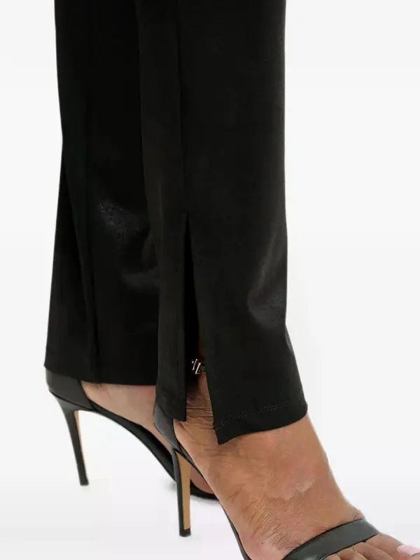 Liu Jo Slit-detail Coated-finish Leggings