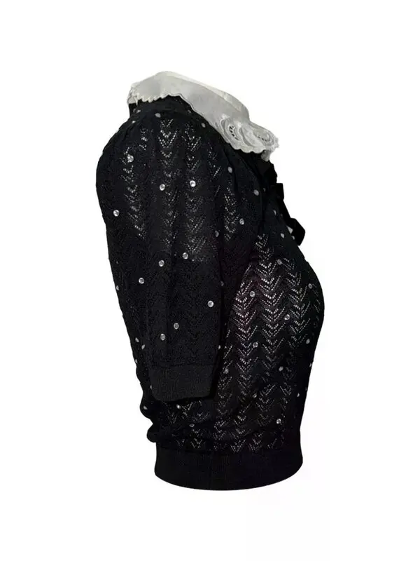 Alessandra Rich 2020s Crystal-embellished Knitted Top