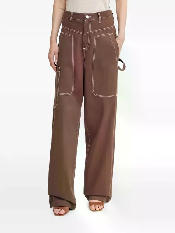 Liu Jo Contrast-stitch Carpenter Trousers
